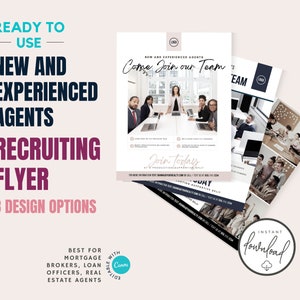 Real Estate Recruiting Flyer Realtor Hiring Real Estate Team Flyer Real ...