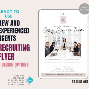 Real Estate Recruiting Flyer Realtor Hiring Real Estate Team Flyer Real ...