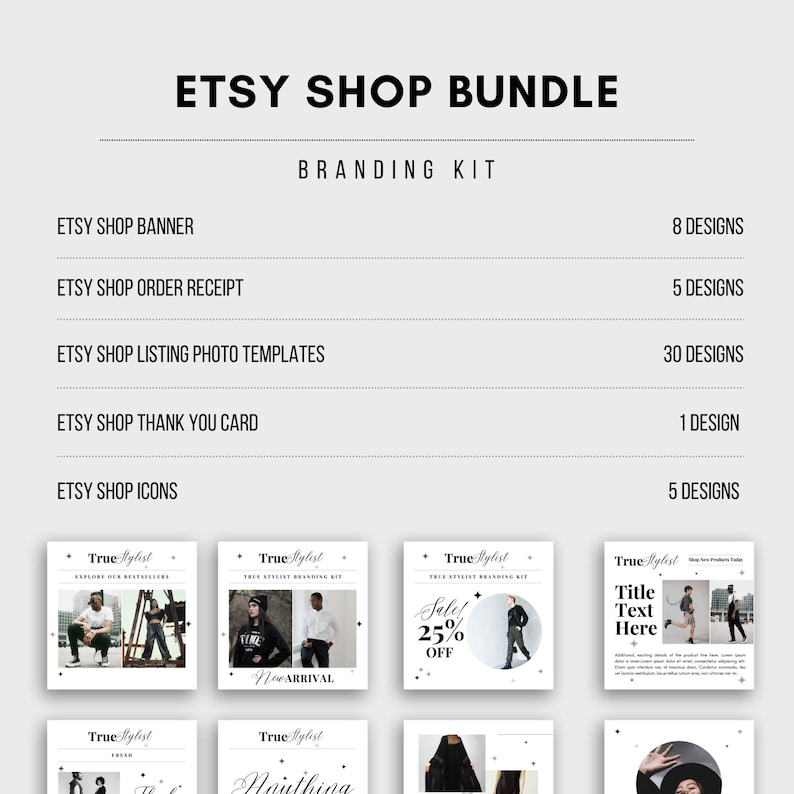 Etsy Shop Branding Kit: Banner, Icons, Listing Templates (canva ...