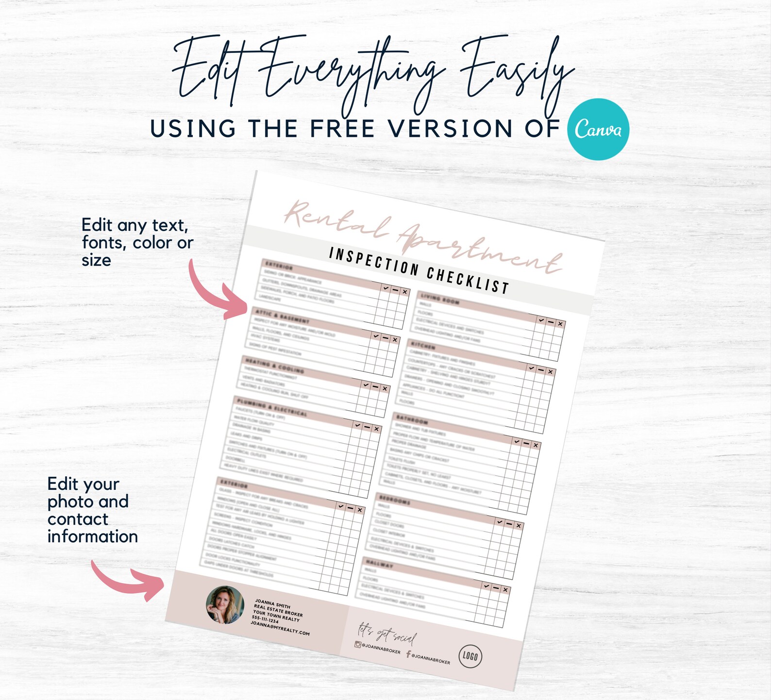Rental Apartment Inspection Checklist Realtor Template Real State ...