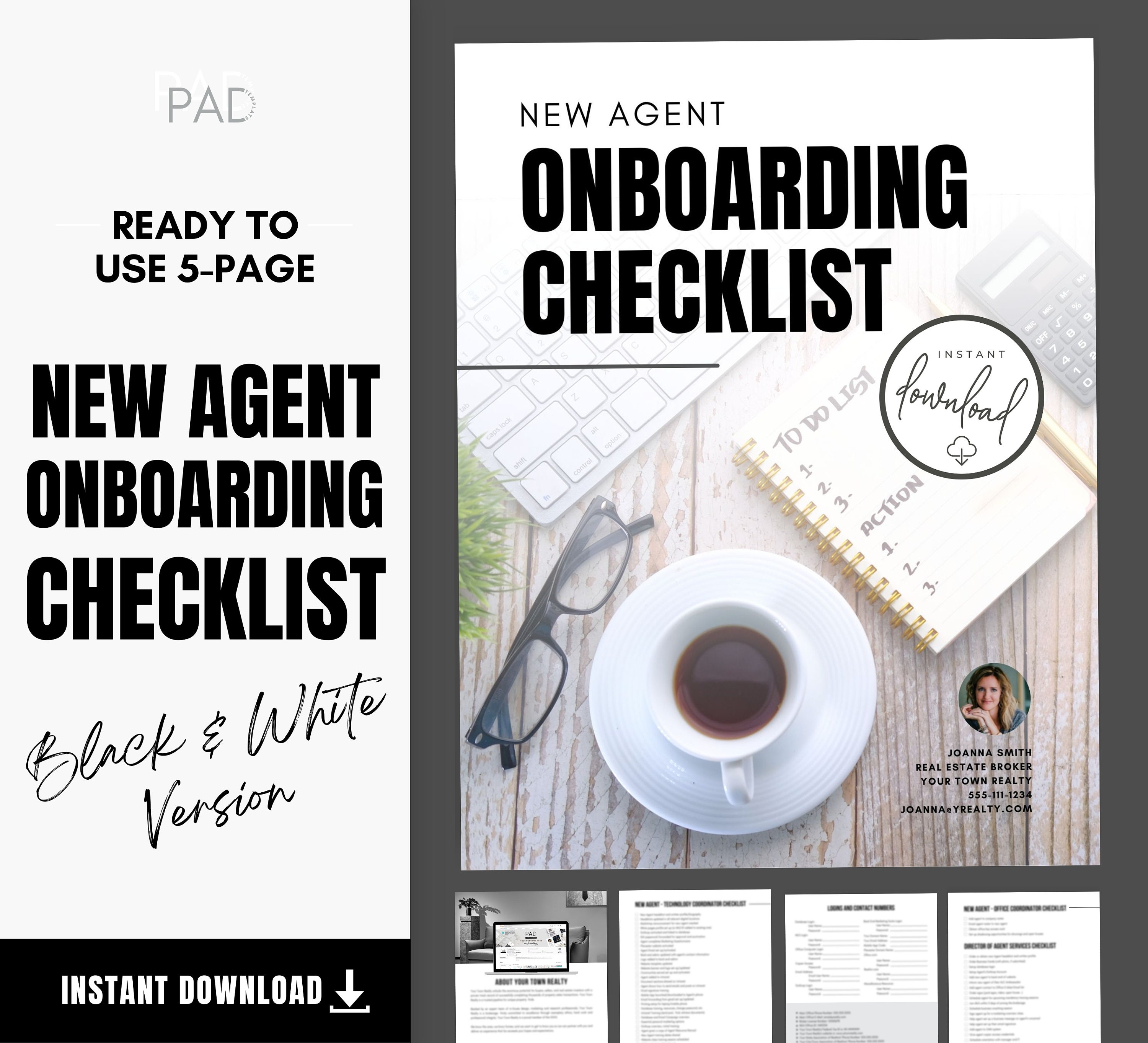 Real Estate Onboarding Bundle: Realtor Hiring Kit (CANVA Editable ...