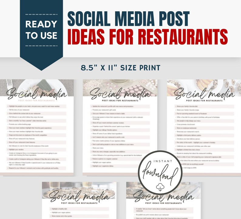 73 Social Media Post Ideas for RESTAURANTS | Restaurant Branding ...