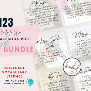 Facebook Posts for Mortgage Brokers MEGA Bundle of 123 | Mortgage ...