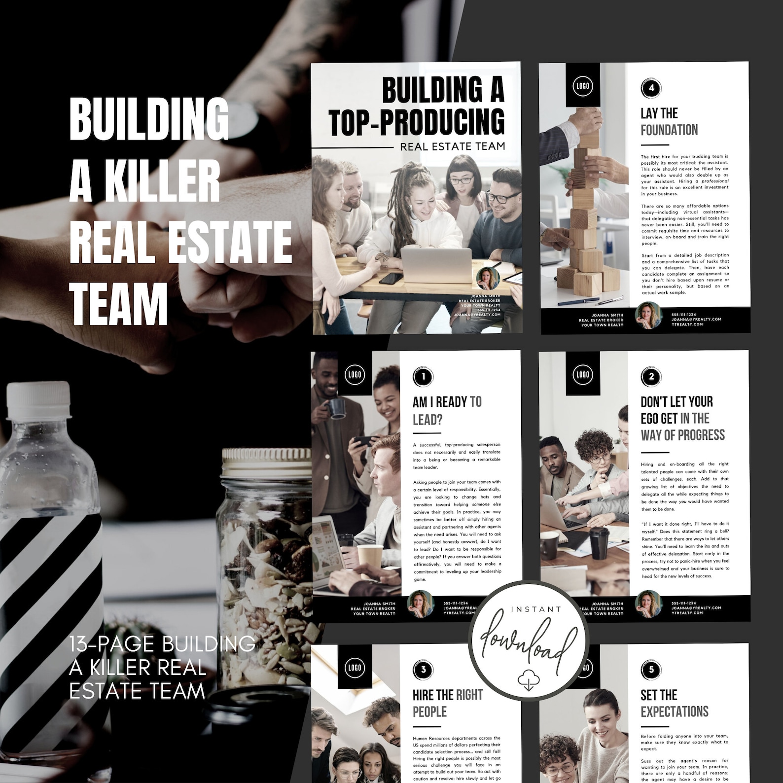 Realtor Recruiting Bundle Real Estate Hiring Templates CANVA Template ...