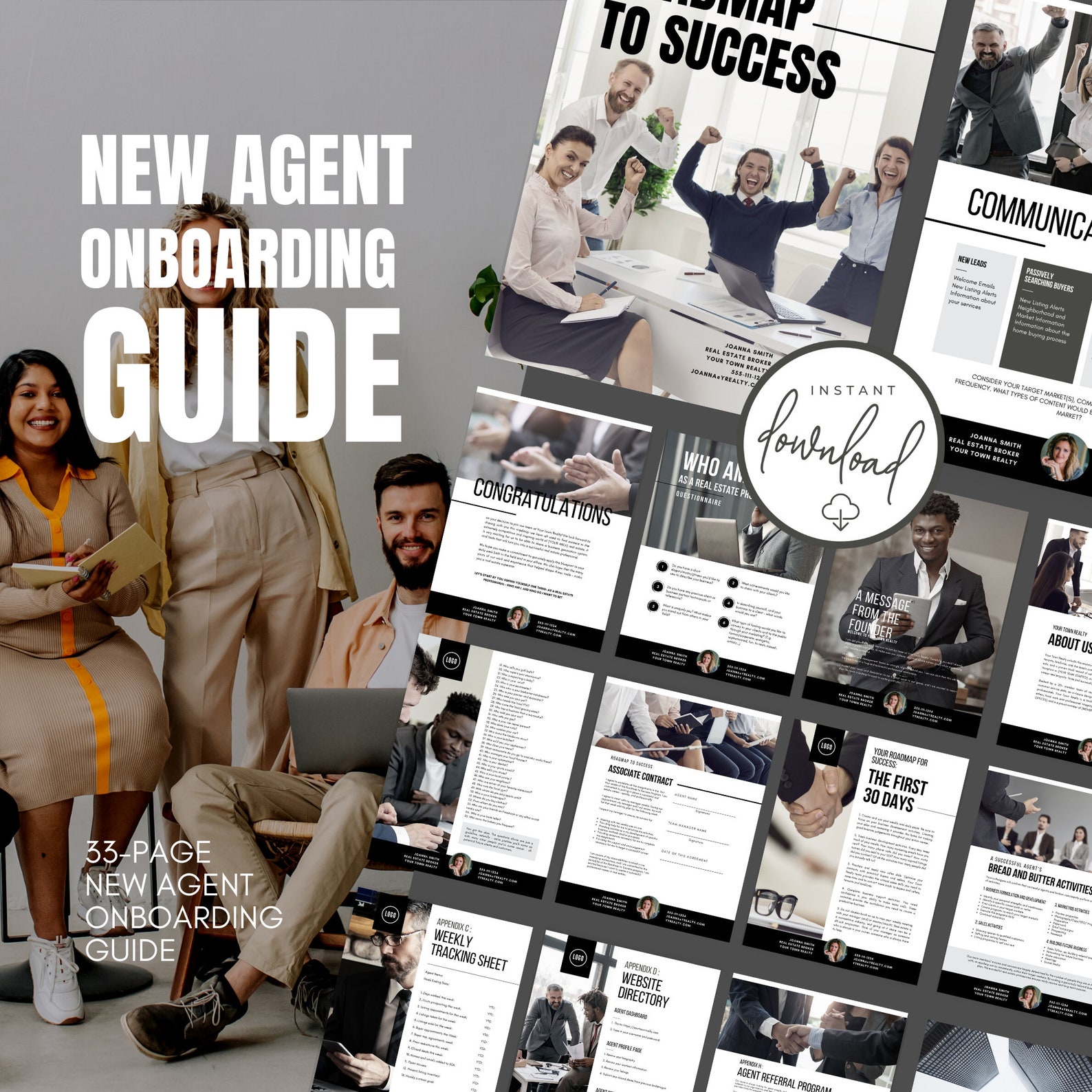 Realtor Recruiting Bundle Real Estate Hiring Templates CANVA Template ...