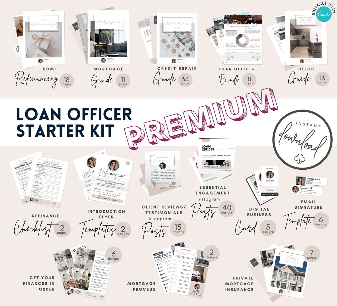 PREMIUM KIT Complete Marketing Starter Kit for Loan Officers Social ...