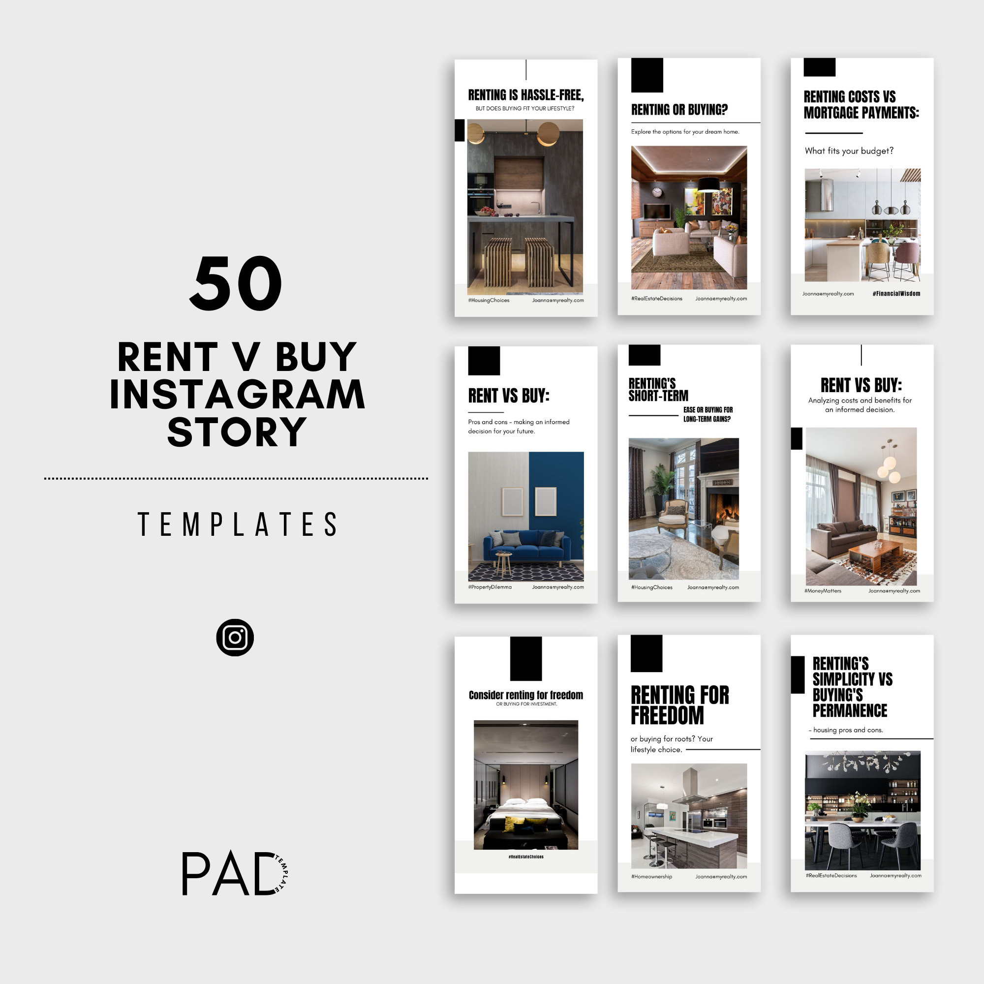 Rent Vs Buy Ultimate Bundle: Market Like a Pro With Our CANVA Templates ...