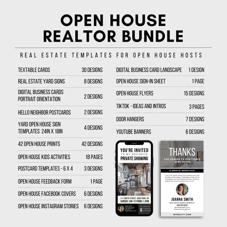 Open House Realtor Templates Bundle – Professional & Editable Real ...