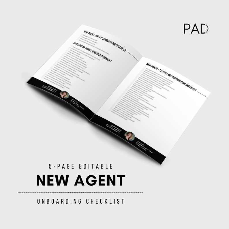 New Agent Onboarding Checklist Realtor Hiring Real Estate Recruiting CANVA Editable Template ...