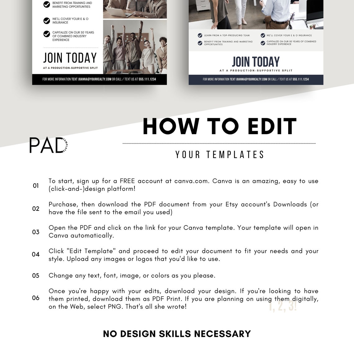 Real Estate Recruiting Flyer: Realtor Hiring Canva Template (digital ...