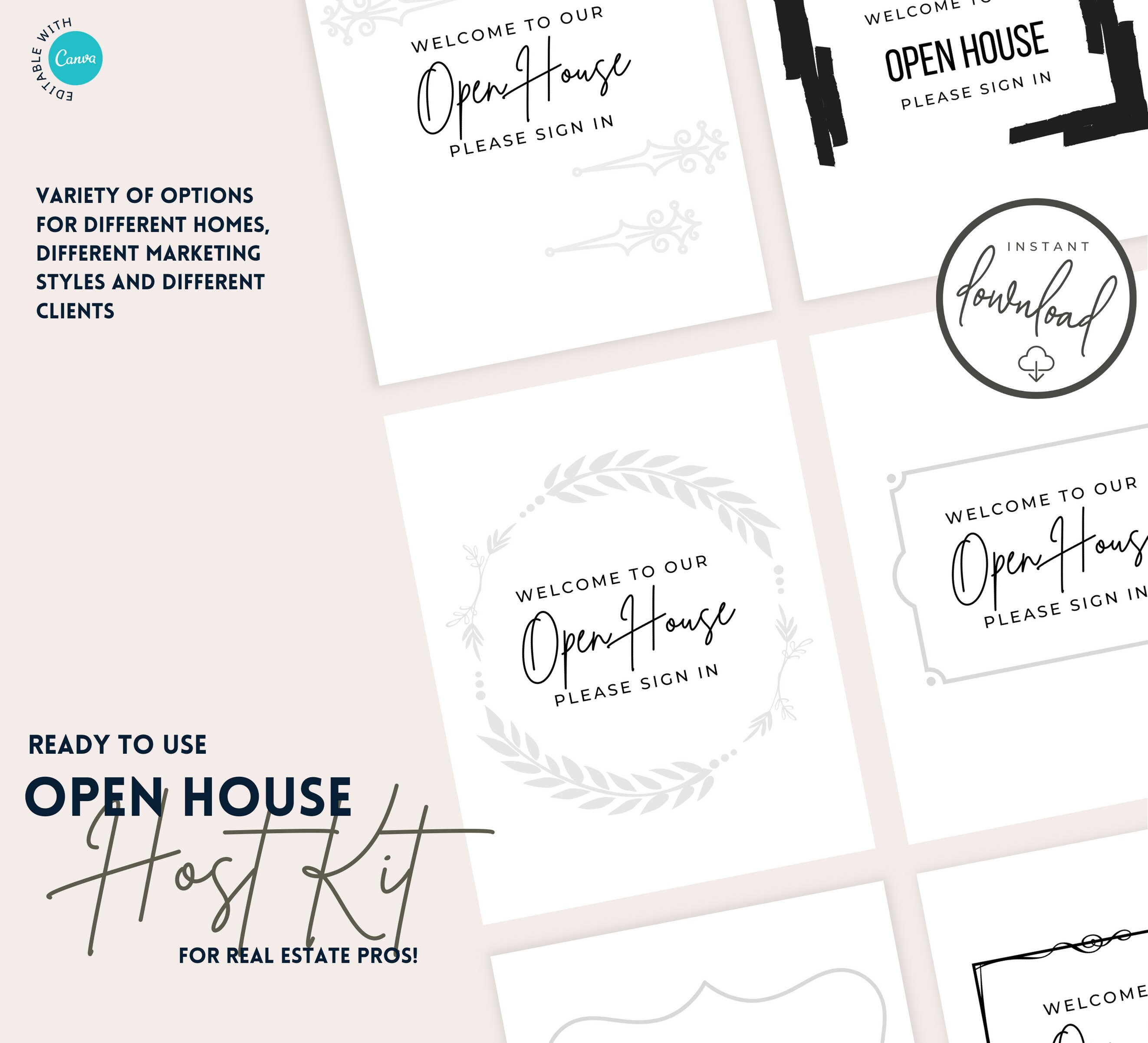 Open House Kit Editable Printables Realtor Templates Realtor Marketing ...