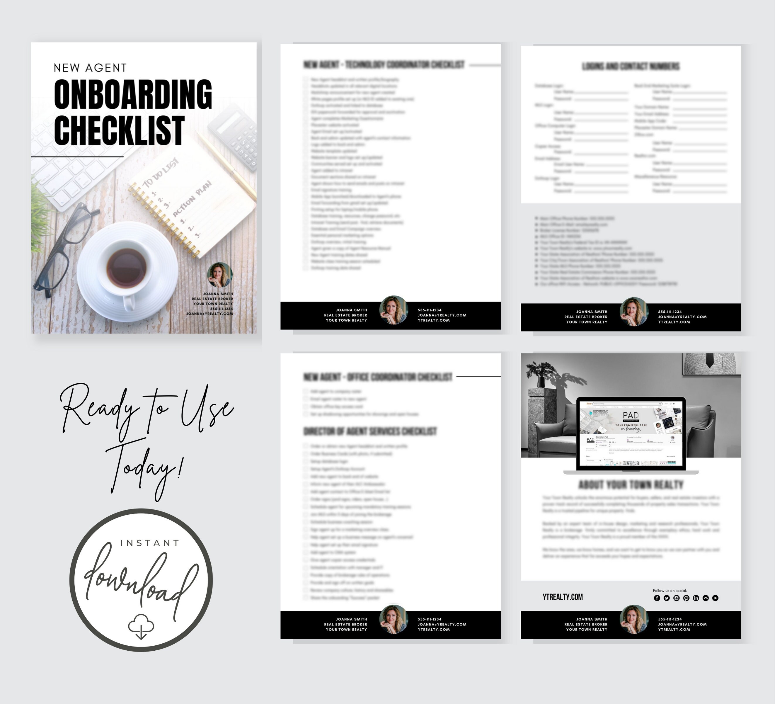 Realtor New Agent Onboarding Checklist: CANVA Editable Template ...