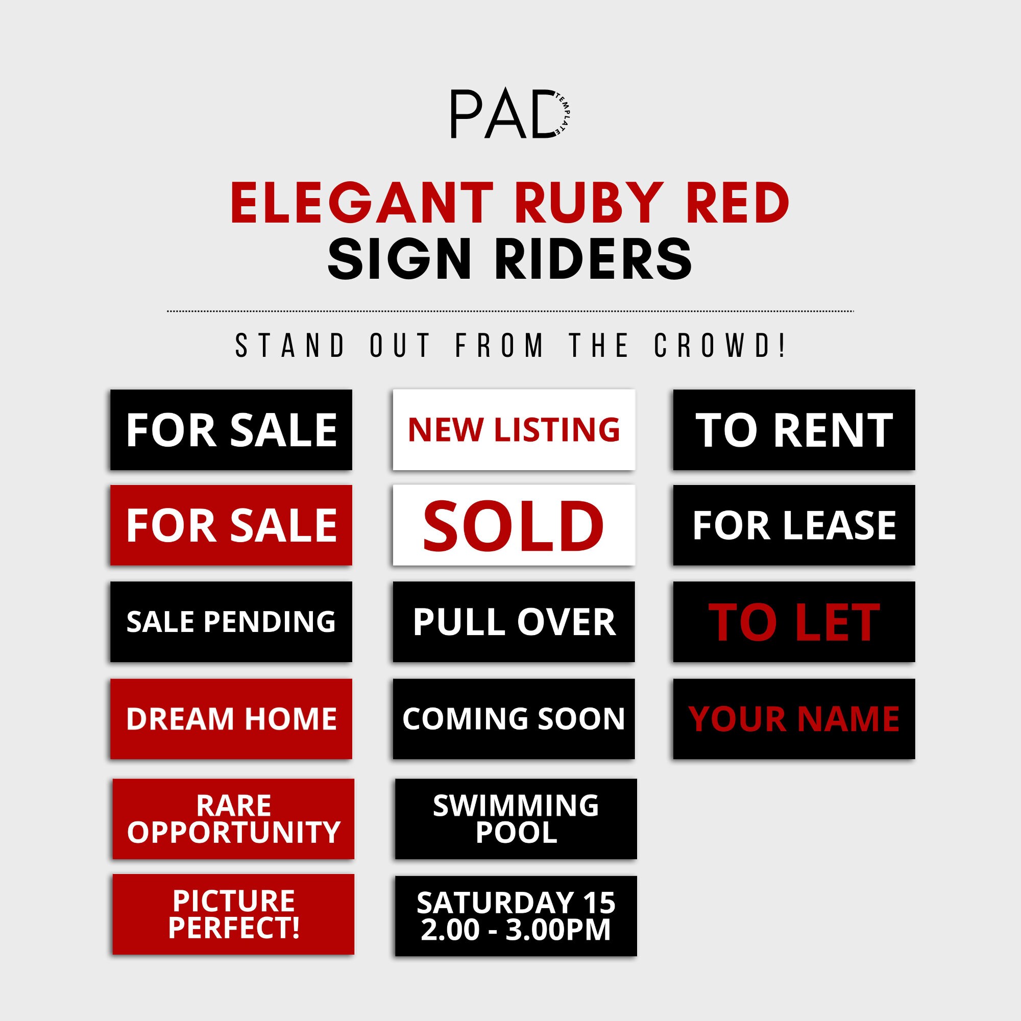 Ruby Red Realtor Yard Sign Template: KW Agent Design (canva Editable ...
