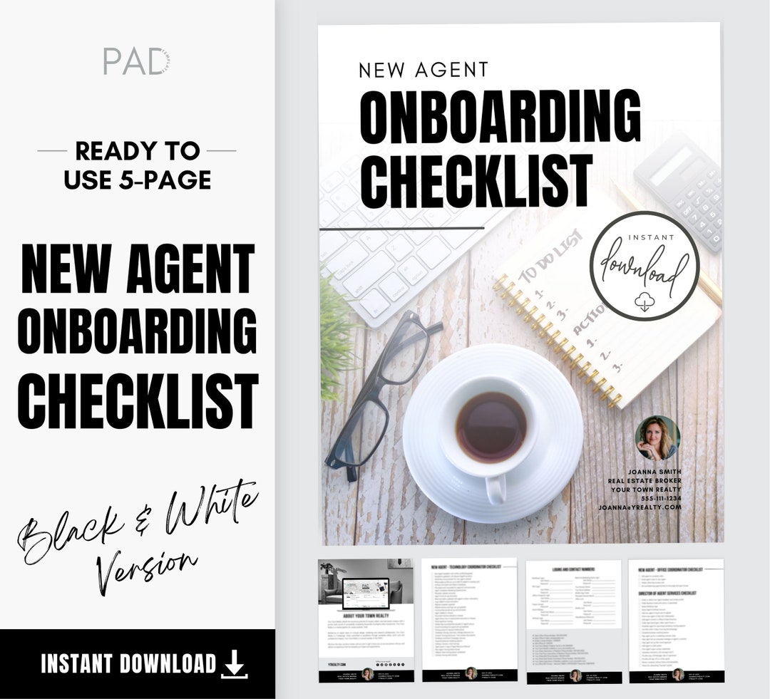 Realtor New Agent Onboarding Checklist: CANVA Editable Template ...