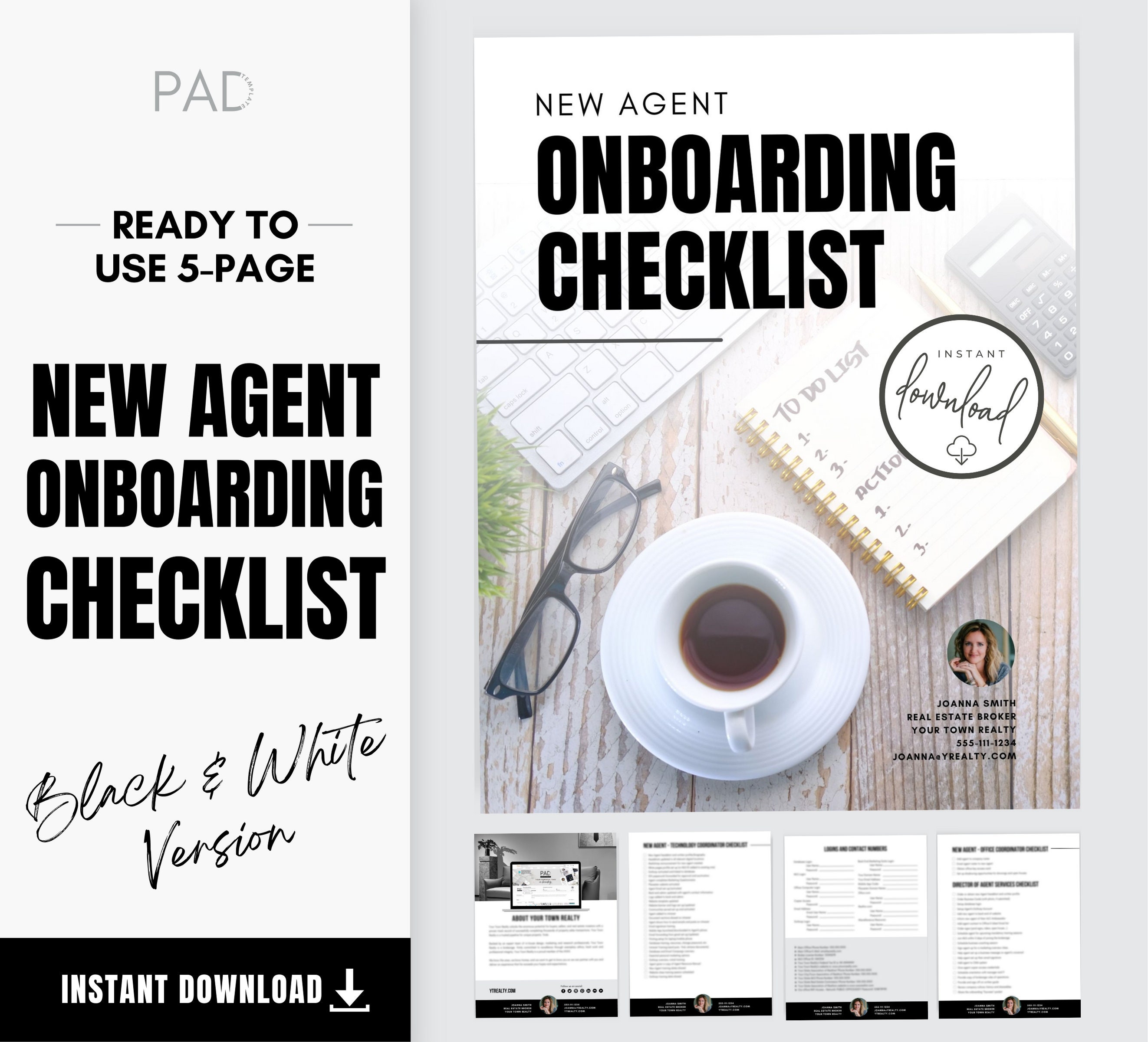 Realtor New Agent Onboarding Checklist: CANVA Editable Template ...