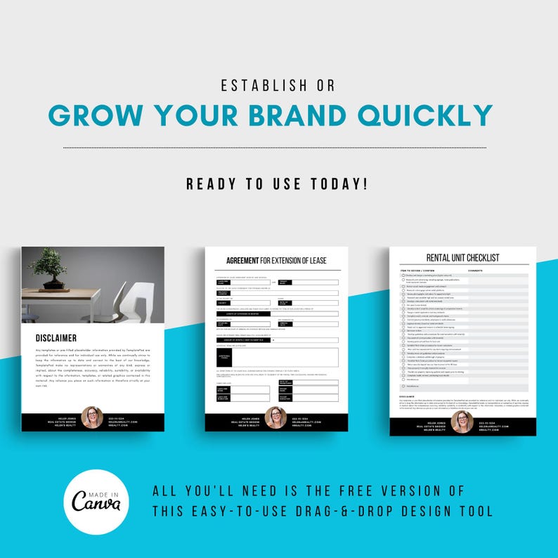 Property Manager Essential Documents Bundle: Editable CANVA Templates ...