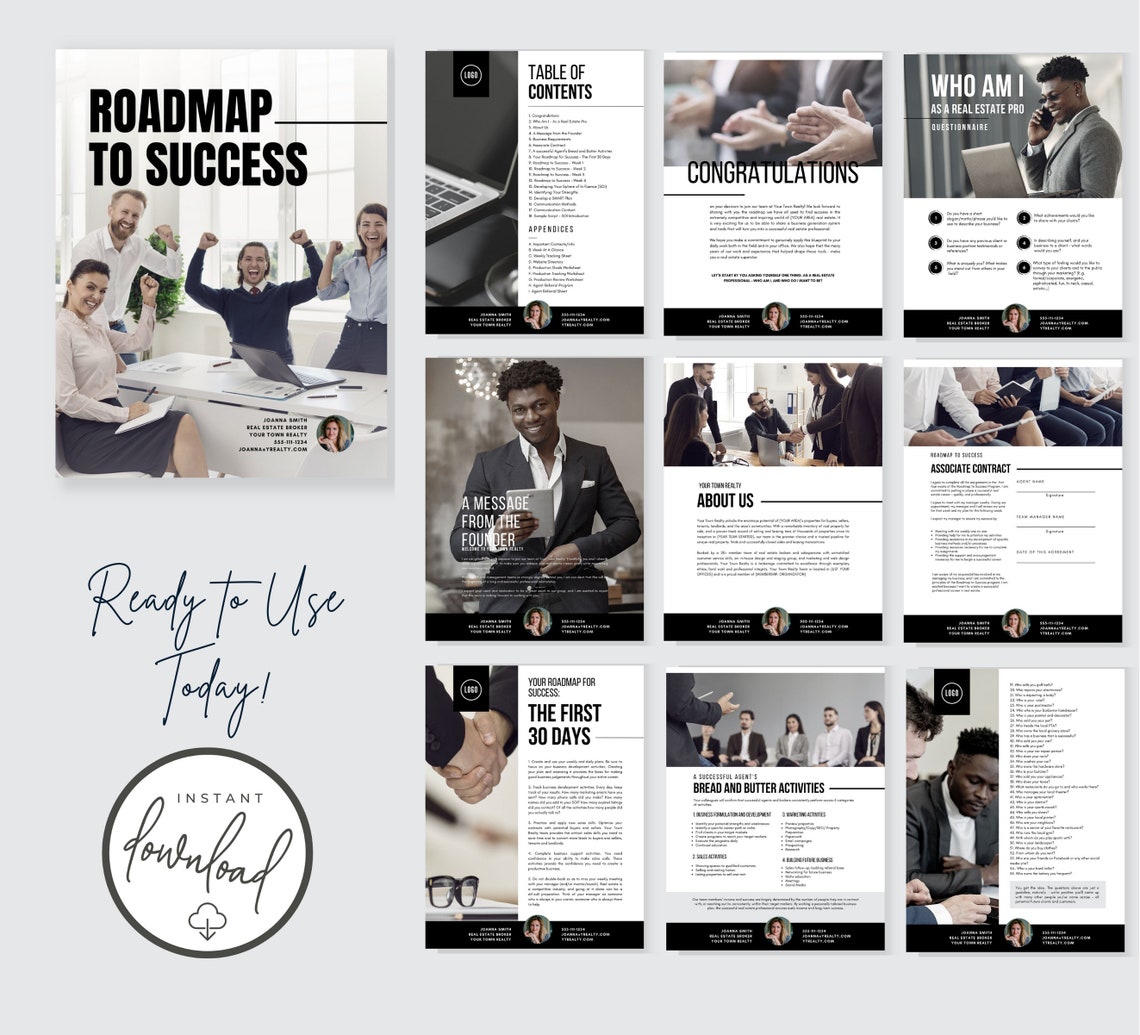 Real Estate Team Onboarding Guide: Realtor Recruiting Template (CANVA ...