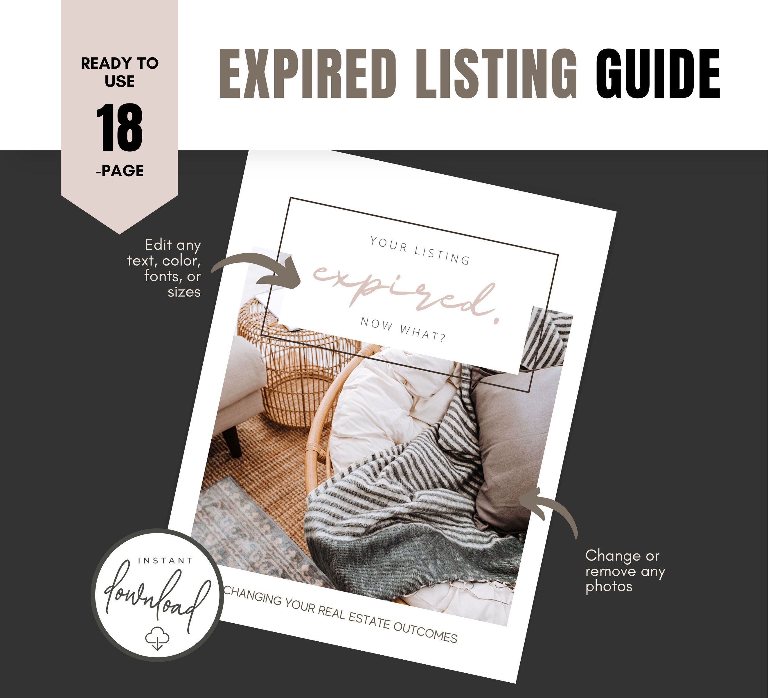 Expired Listing Guide: Real Estate Marketing Template (editable PDF) - Etsy