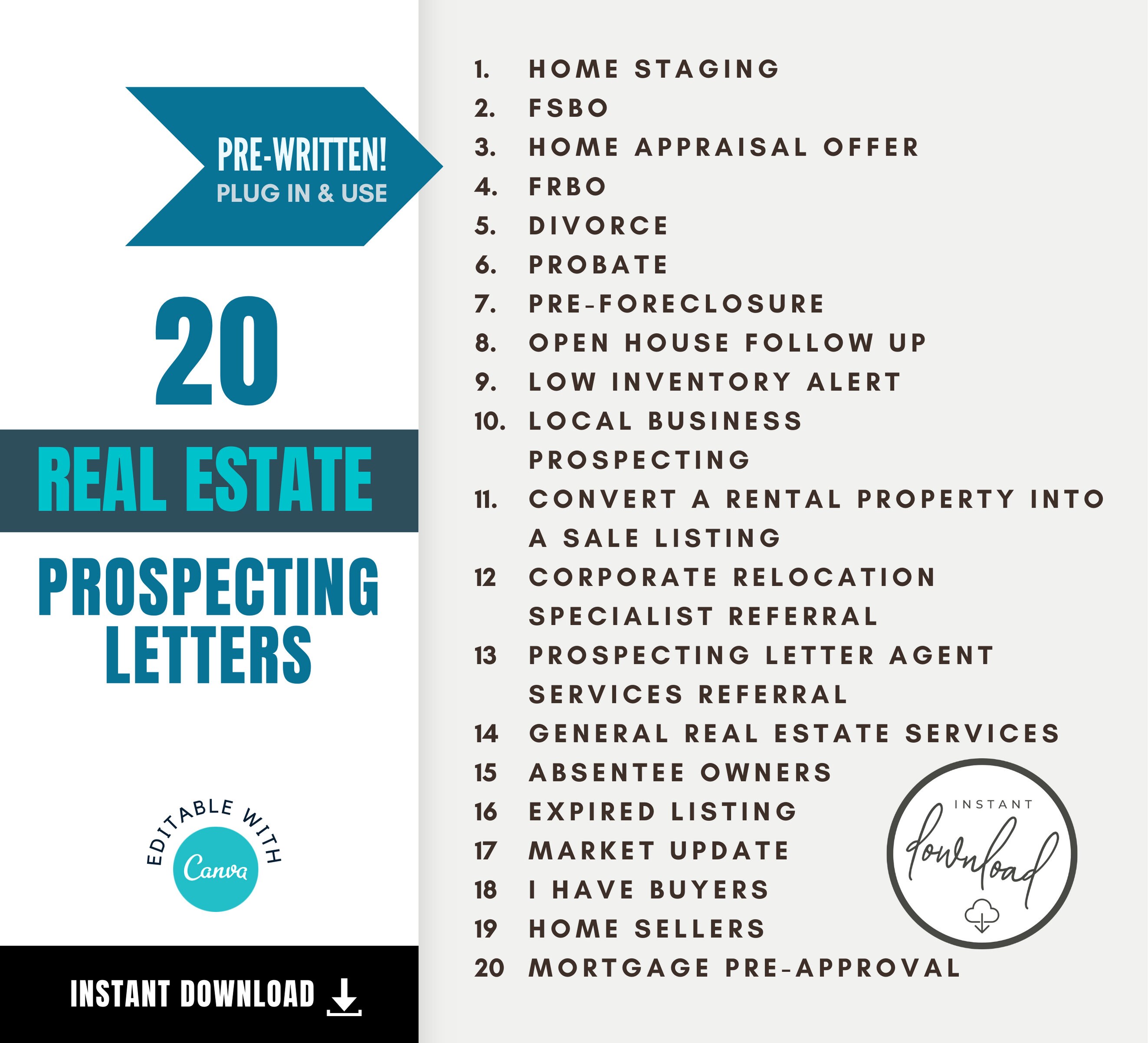 Ultimate BUNDLE Real Estate Prospecting Letters Realtor Farming Kit ...