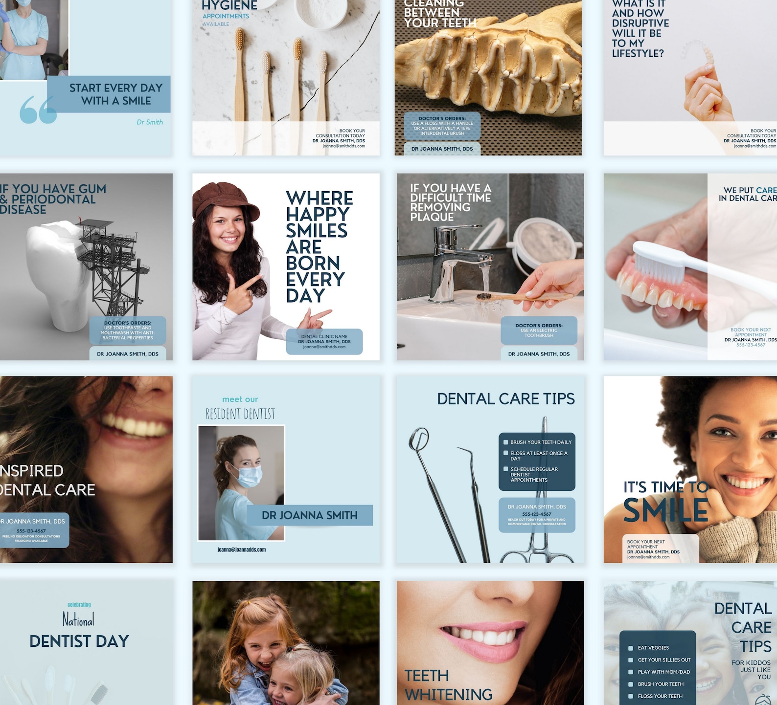 40 Instagram Post Templates for Dentists Dental Practice - Etsy