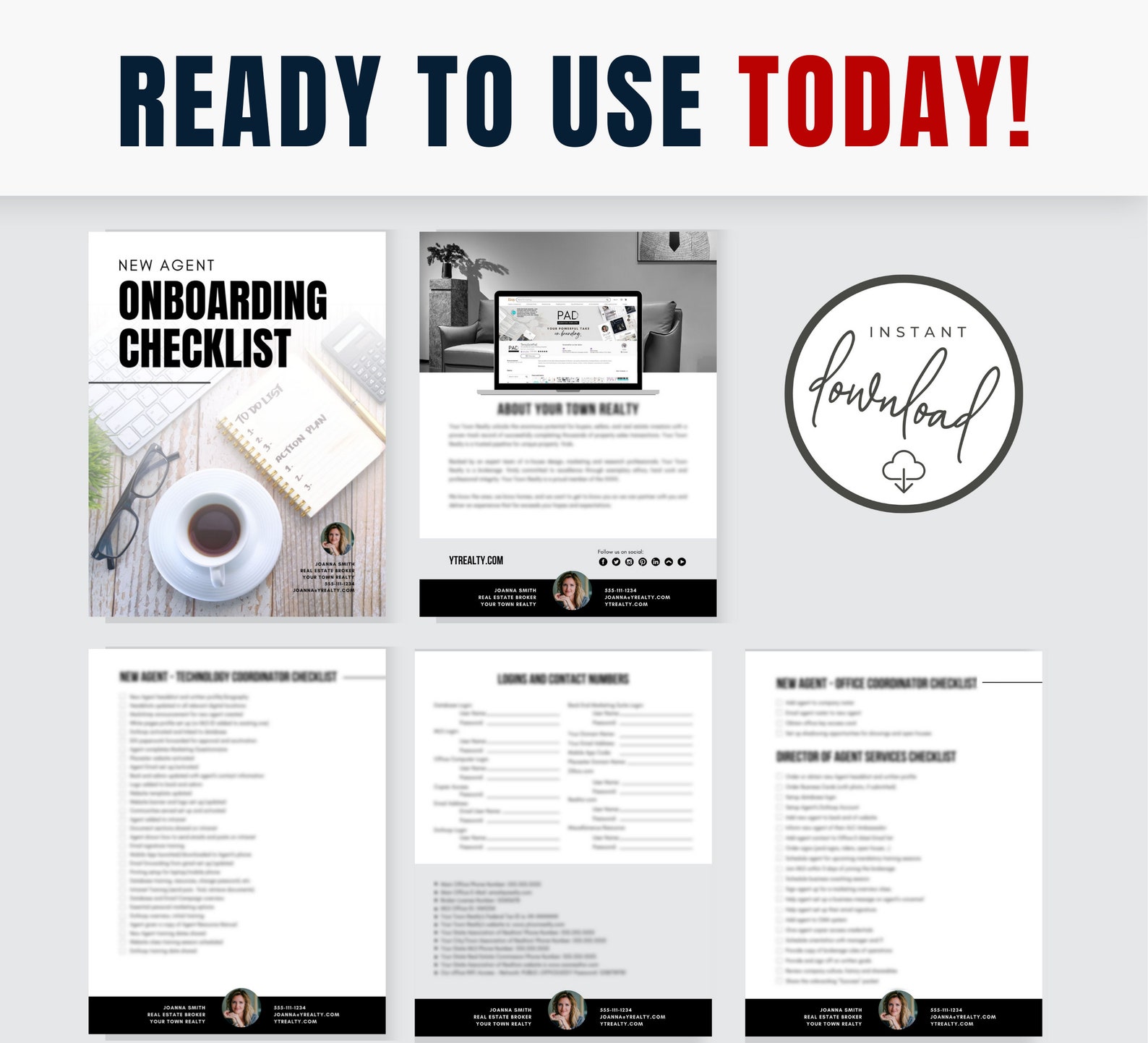 Realtor New Agent Onboarding Checklist: CANVA Editable Template ...