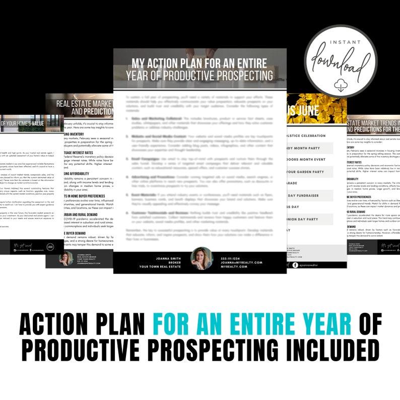 365 Days of Real Estate Prospecting COMPLETE Bundle Realtor Farming Set ...