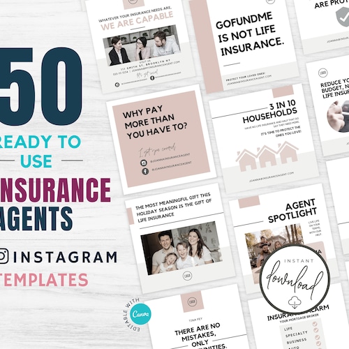 Social Media Posts for Life Insurance Agents - Etsy