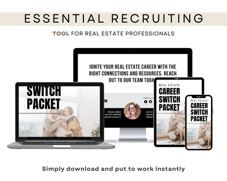 Real Estate Career Switch Guide: New Agent Recruiting (CANVA Template) - Etsy