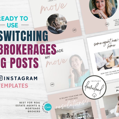 Agent Introduction Instagram Posts Real Estate Team Realtor Etsy