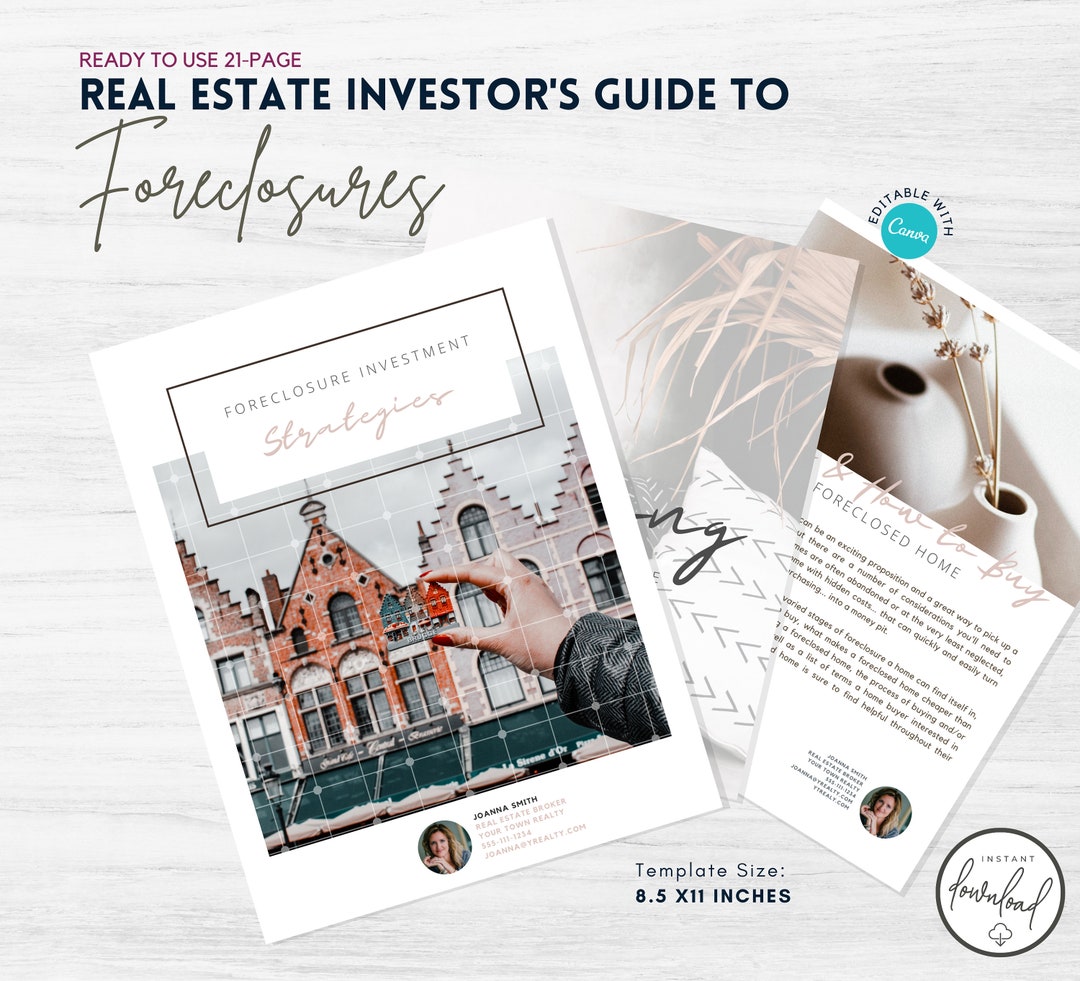 Foreclosure Guide Realtor Marketing Editable Canva Lead Magnet ...