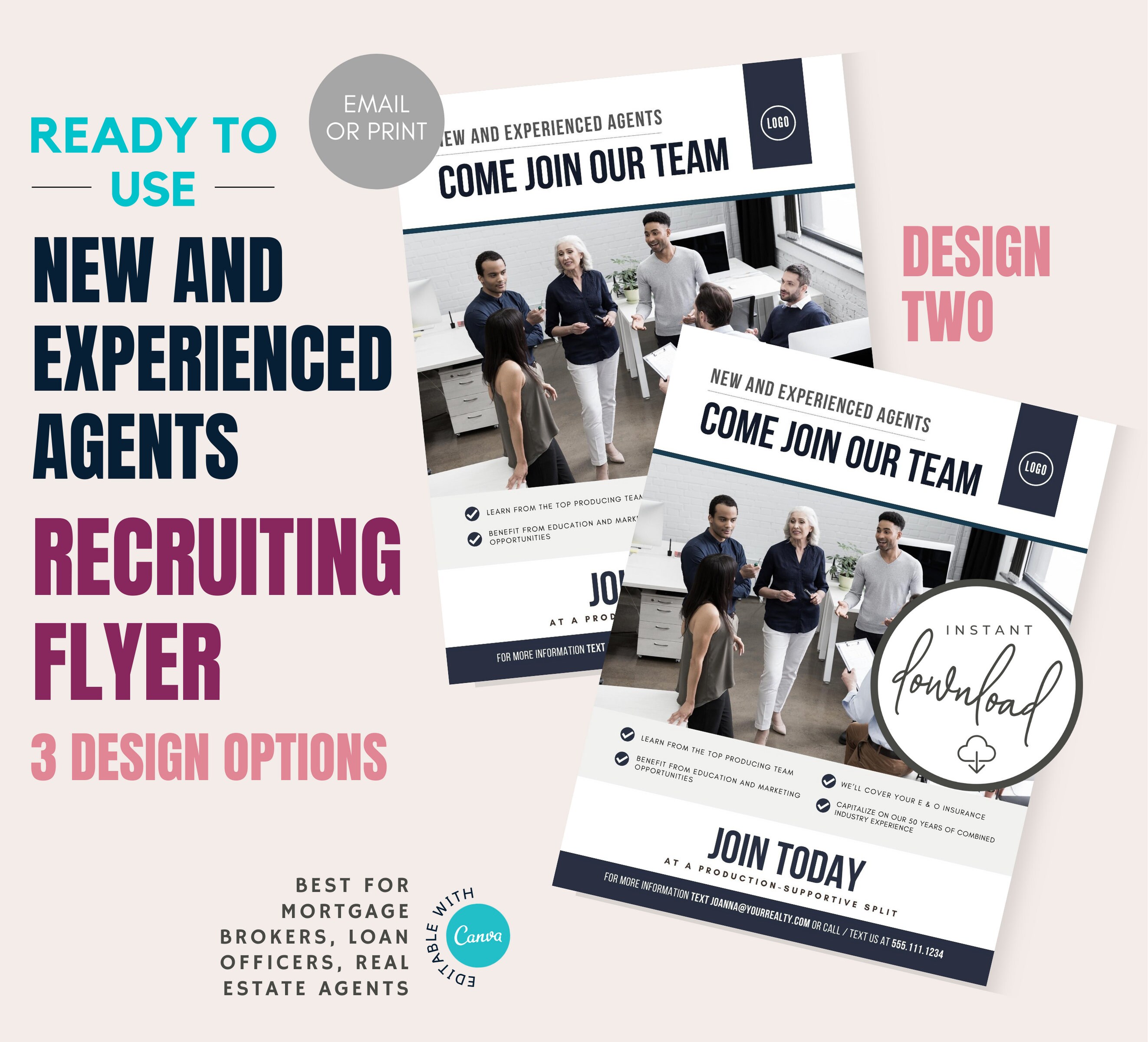 Real Estate Recruiting Flyer Realtor Hiring Real Estate Team Flyer Real ...