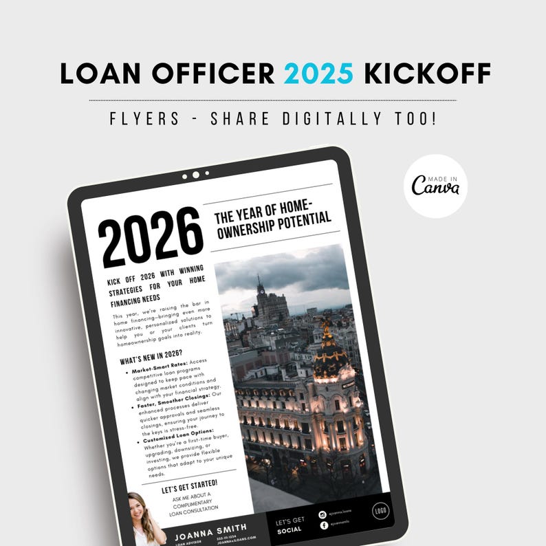 Loan Officer 2026 Kickoff Flyer Letter | Kick off 2026 for Mlo's ...