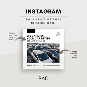 P&C Insurance Agent Instagram Post Templates: Marketing Bundle (CANVA ...
