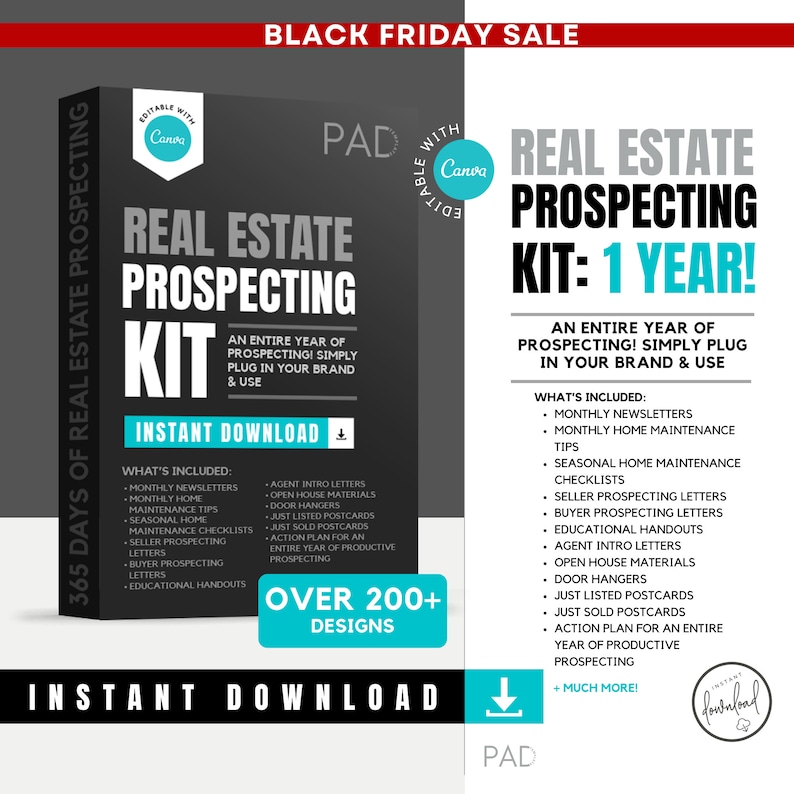 365 Days of Real Estate Prospecting COMPLETE Bundle Realtor Farming Set ...