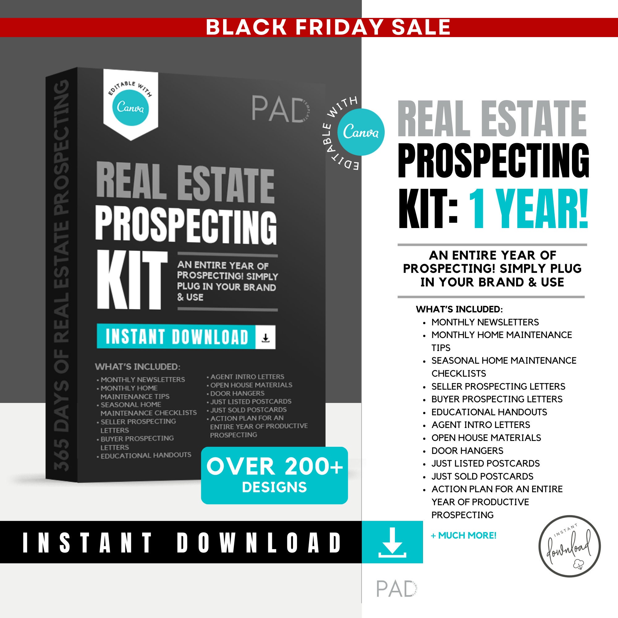 365 Days of Real Estate Prospecting COMPLETE Bundle Realtor Farming Set ...