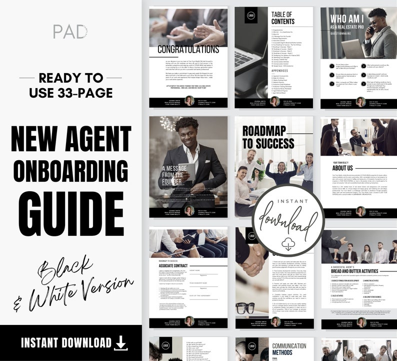 Real Estate Team Onboarding Guide: Realtor Recruiting Template (CANVA ...