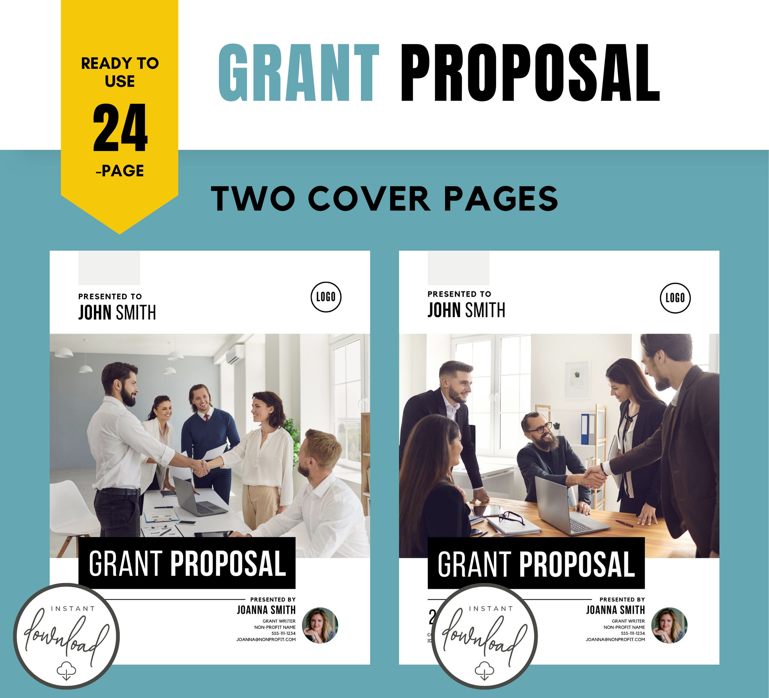 Grant Proposal Template for Nonprofits Grant Writing Non-profit Funding ...