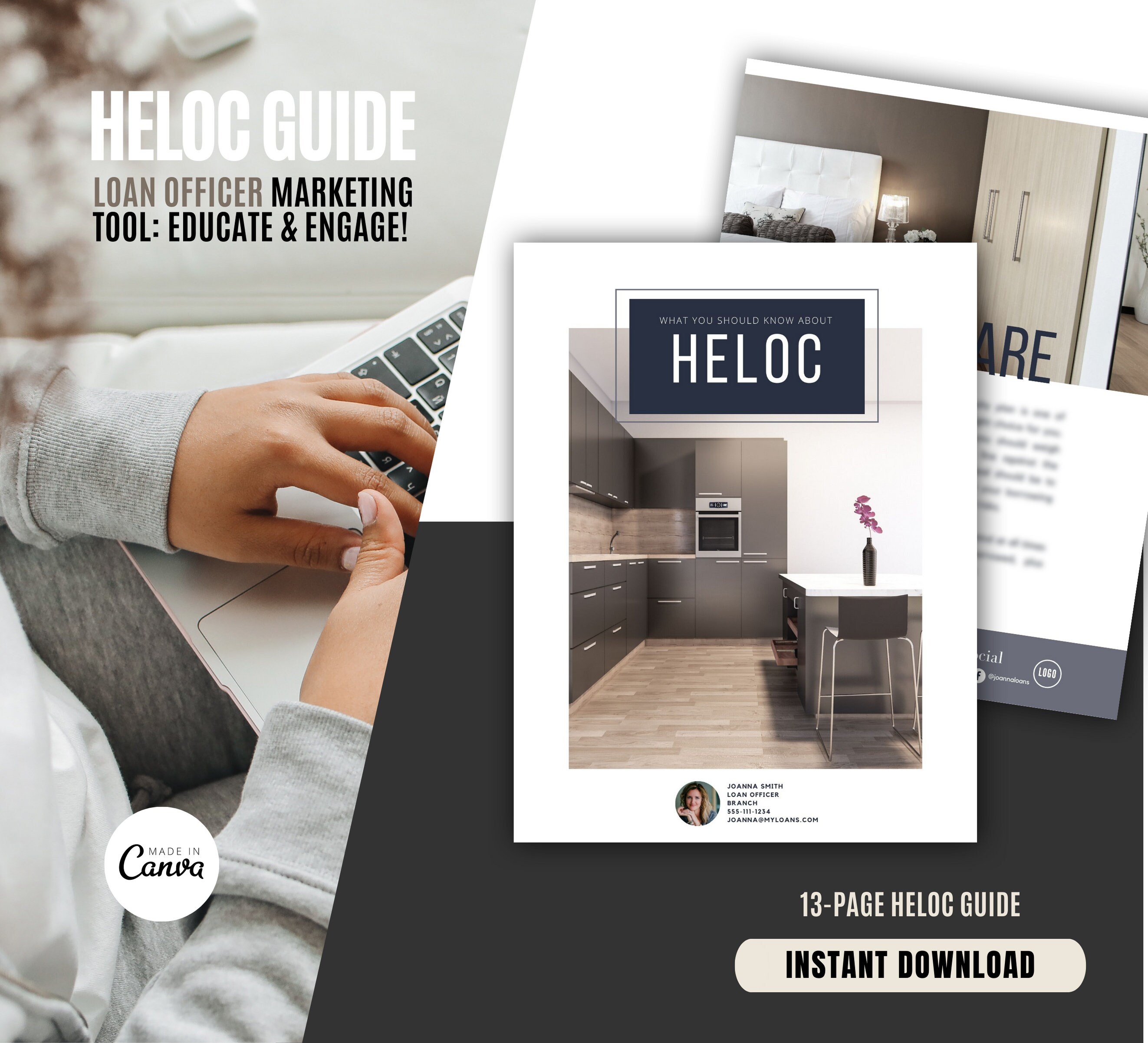 HELOC Guide for Mortgage Brokers: Editable Canva Template (instant ...