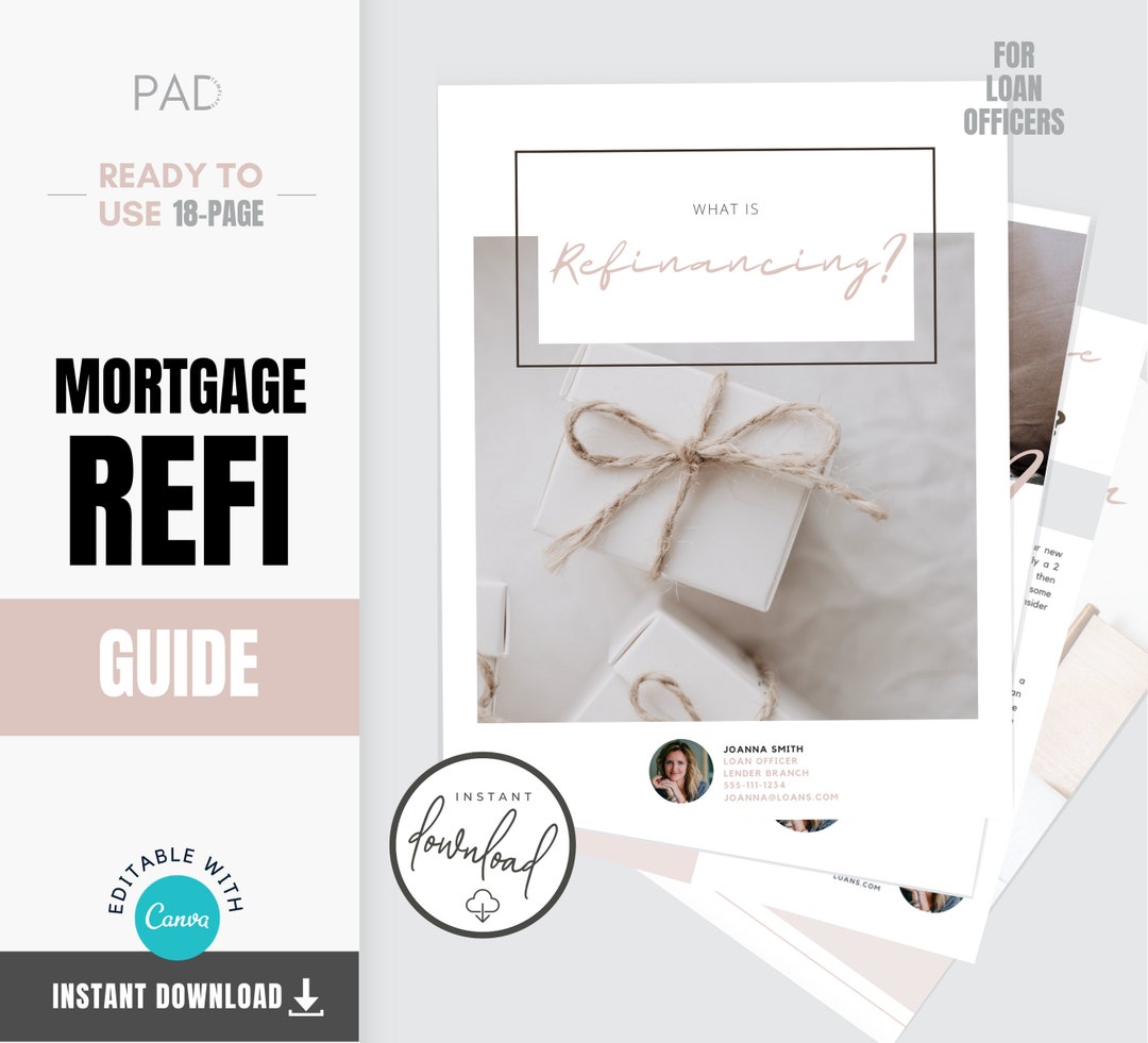 Mortgage Refinancing Guide: Editable Canva Templates (digital Download ...