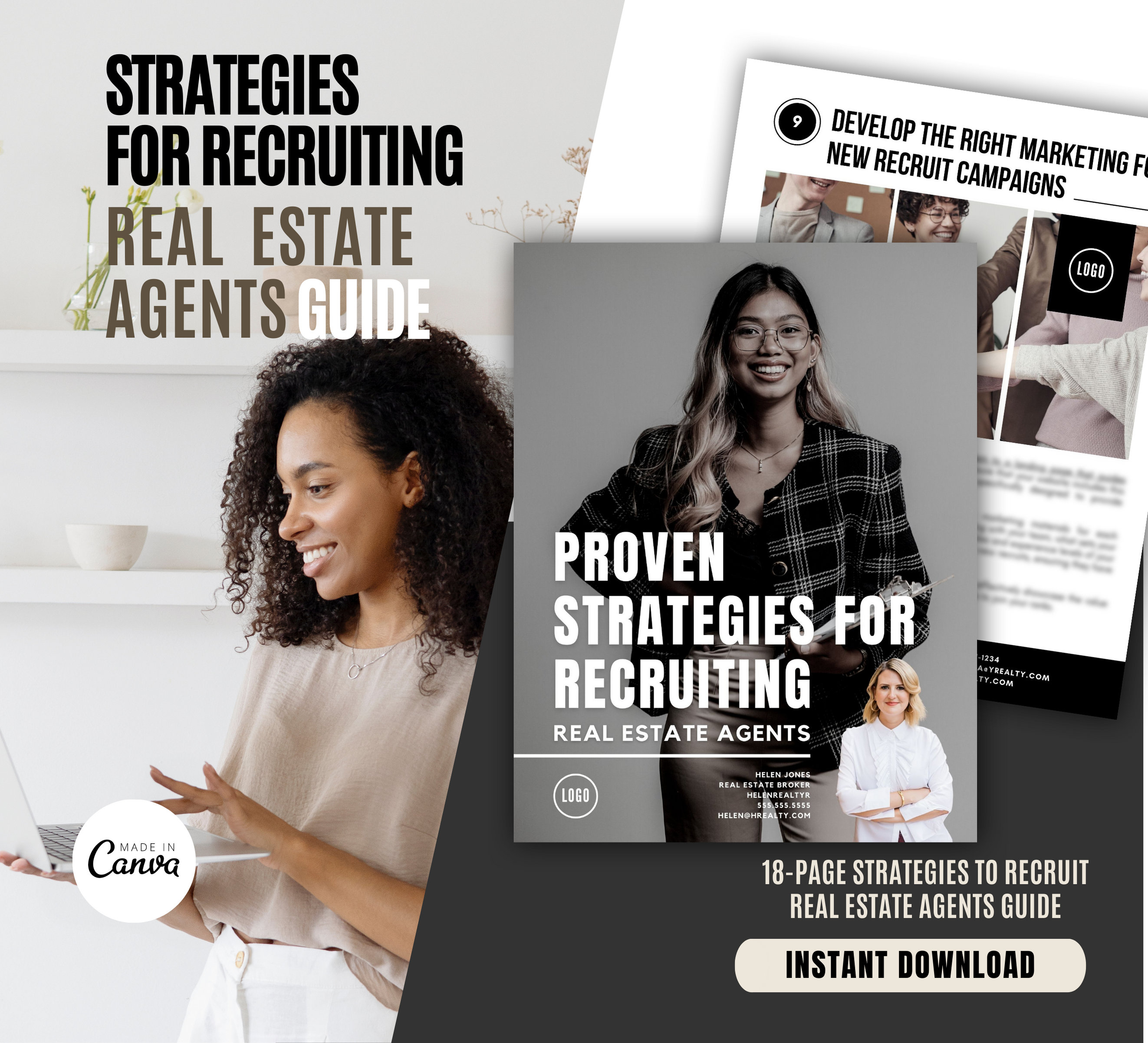 Real Estate Recruiting Guide: Realtor Hiring Plan (CANVA Template) - Etsy