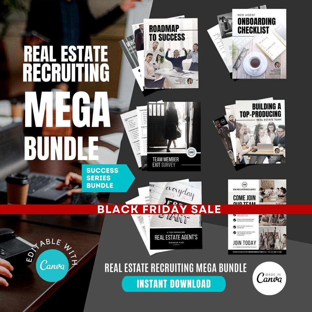 Realtor Recruiting Mega Bundle: Hiring & Onboarding Templates (CANVA ...