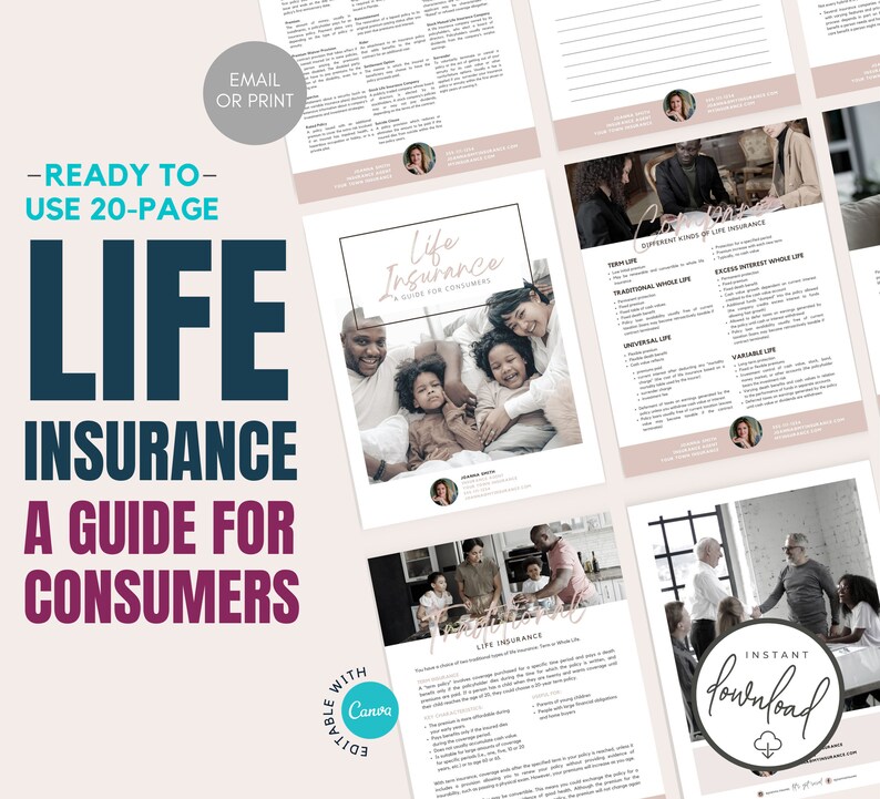 Insurance Agent Marketing Kit: Social Media Templates + Guides (CANVA ...