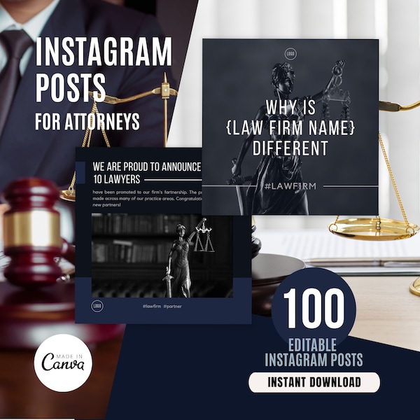 Lawyer Instagram Templates - Etsy Australia