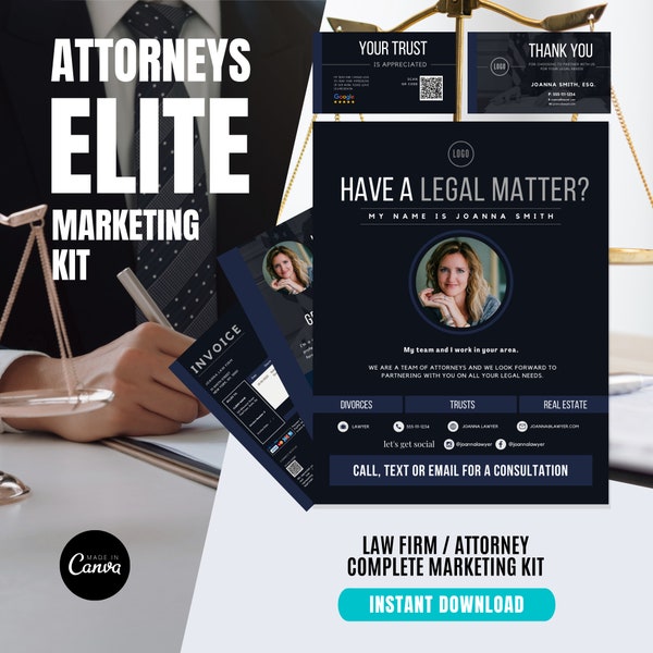 100 Modern Lawyer INSTAGRAM Posts Attorney Instagram CANVA Templates ...