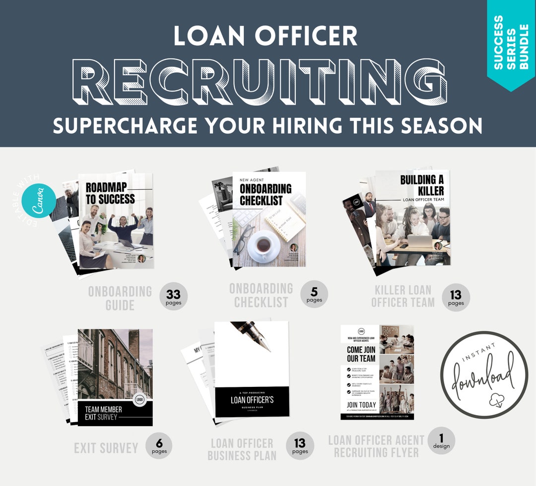 Loan Officer Team Member Recruiting MEGA Bundle | MLO Hiring | Loan Officer On-boarding Success ...