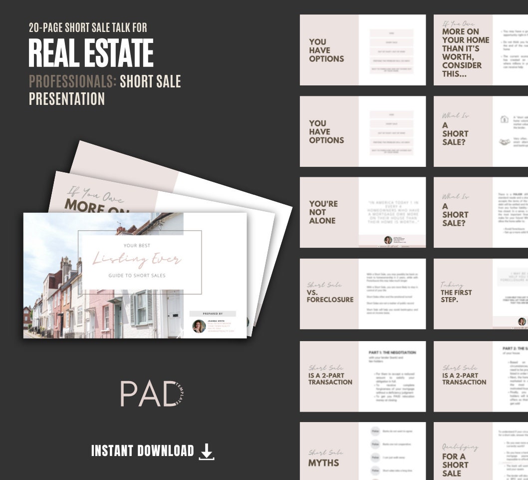 Real Estate Short Sale Digital Presentation | Realtor Marketing | Canva ...