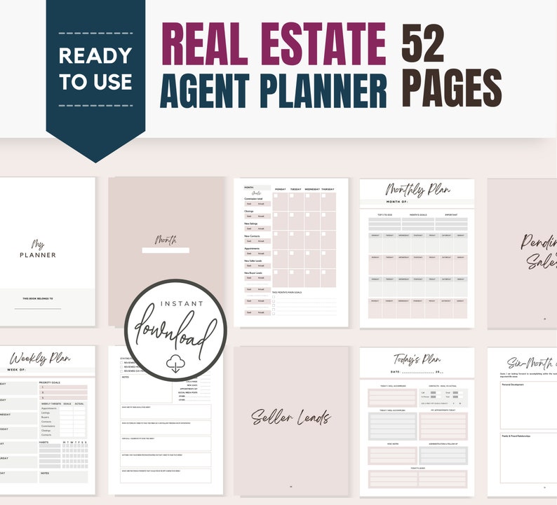 Printable Real Estate Agent Planner Complete Realtor Planner Instant ...