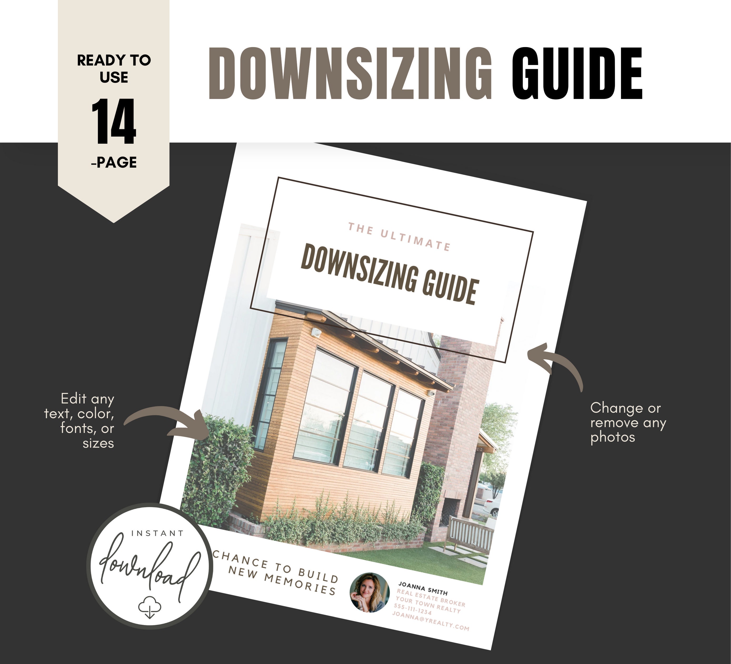 Real Estate Downsizing Guide: Editable CANVA Template (14-page) - Etsy