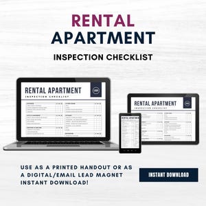 Rental Apartment Inspection Checklist: Realtor Canva Template (digital ...
