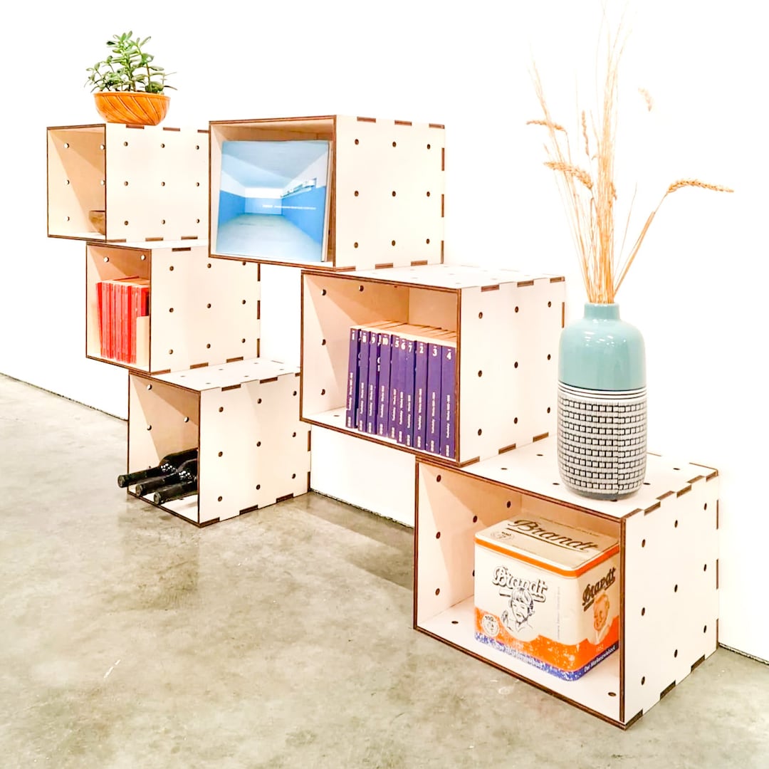 Wooden Box Set: 3 Euro Boxes and 3 Wooden Cubes Including - Etsy